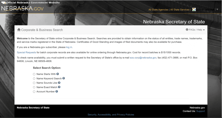 How to Perform a Nebraska Business Entity Search | BusinessAnywhere