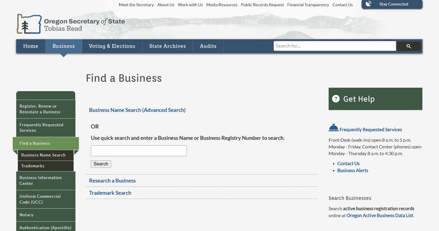 How to Carry Out an Oregon Business Entity Search | BusinessAnywhere